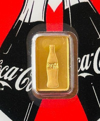 1 Gram Pure Gold Pamp 999.9 Bullion Bar Coca - Cola Sealed w Sleave ...