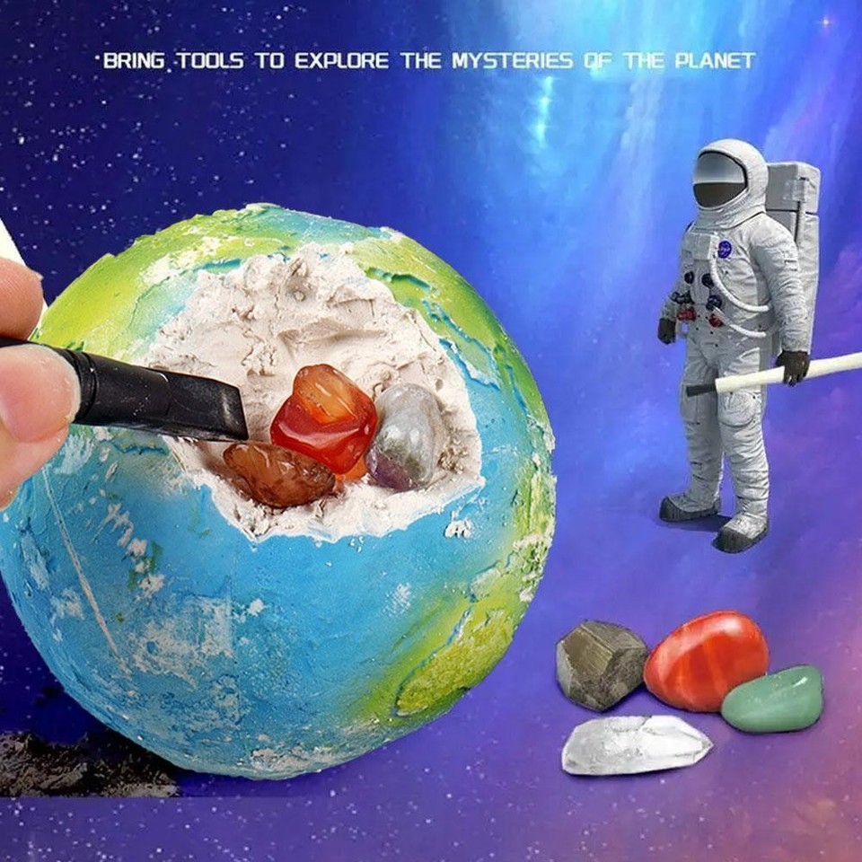 Gemstone Dig Kit, Solar System Space Toys Excavate Planets Gems from ...