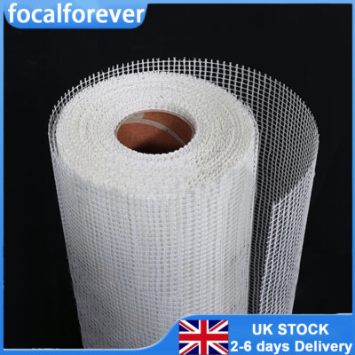1 Roll Fibreglass Mesh 160g/m2 For Plaster Rendering Crack Repair 1M X ...
