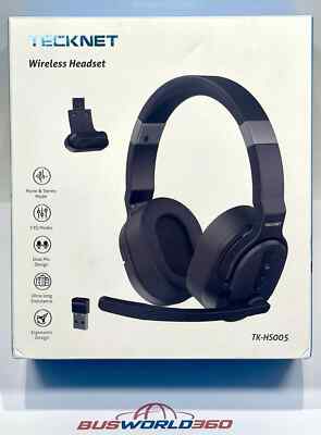 TECKNET Wireless Headset Single & Dual Ear Gaming TK-HS005 - NEW OPEN ...