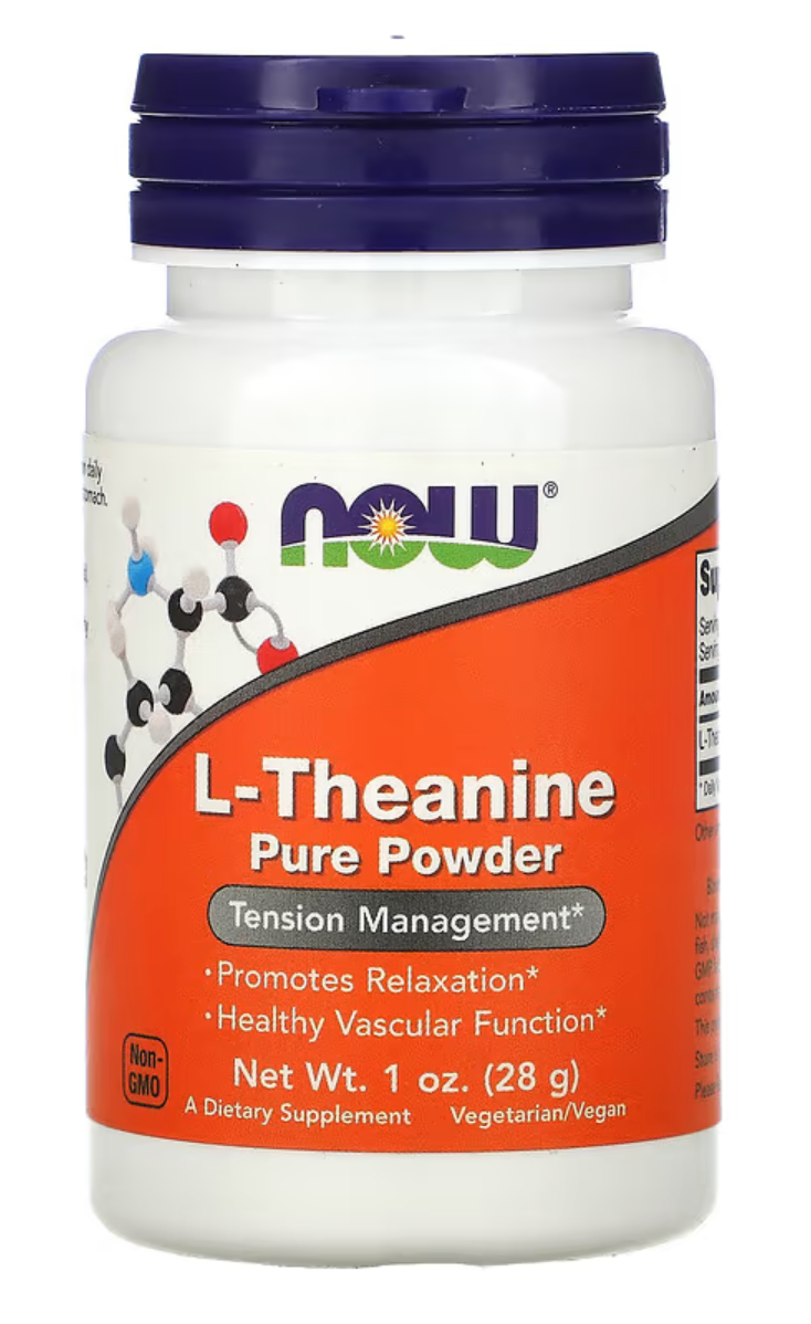 NOW Supplements, L-Theanine Pure Powder, 1-Ounce Promotes Relaxation ...