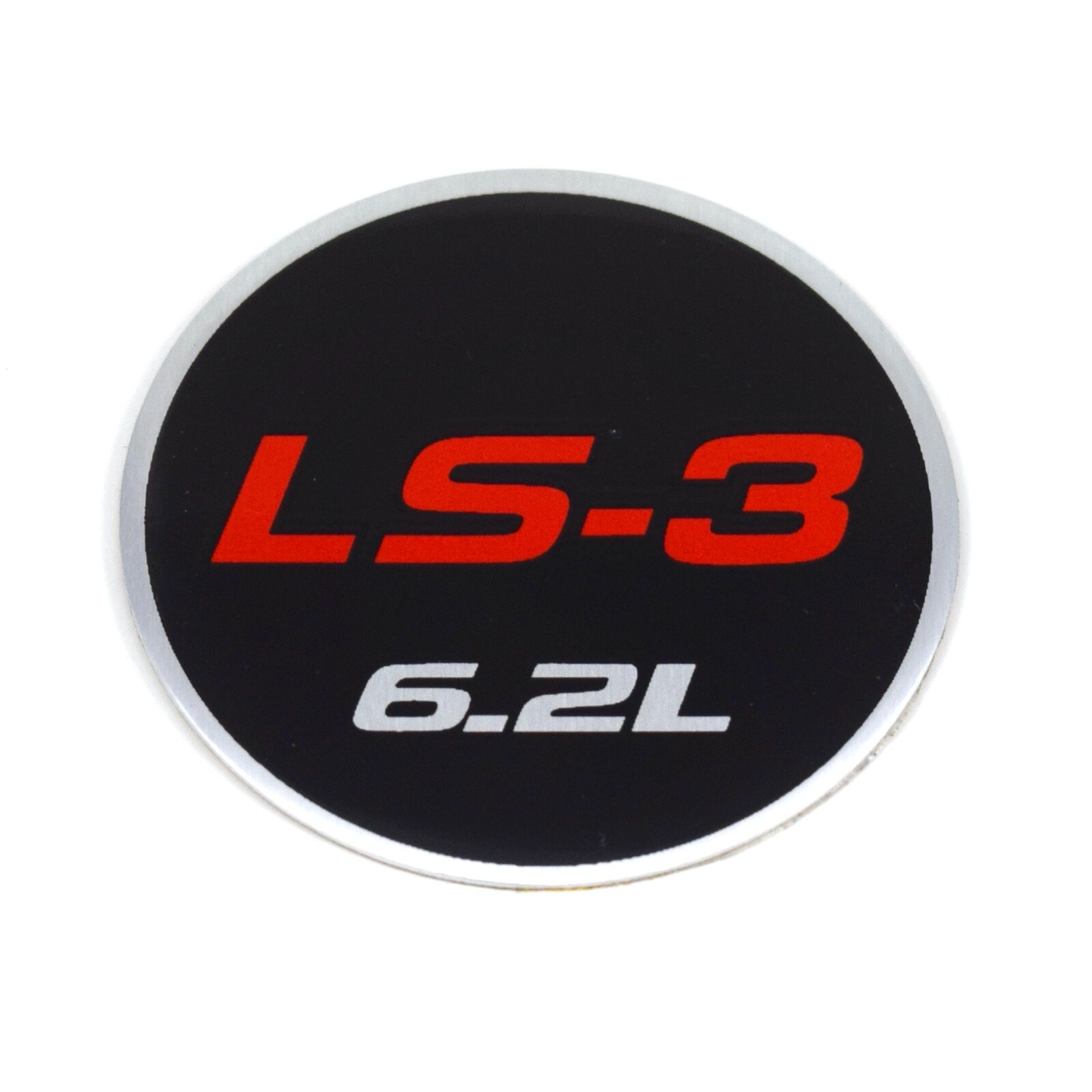 1x Rare Black & Red LS-3 6.2L Emblem Aluminum 3M Self Adhesive Tape ...