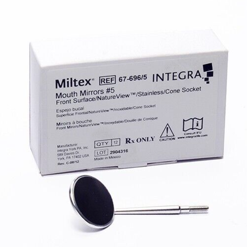 Miltex Cone Socket Front Surface Autoclavable Metal mouth Mirror Size#3 ...