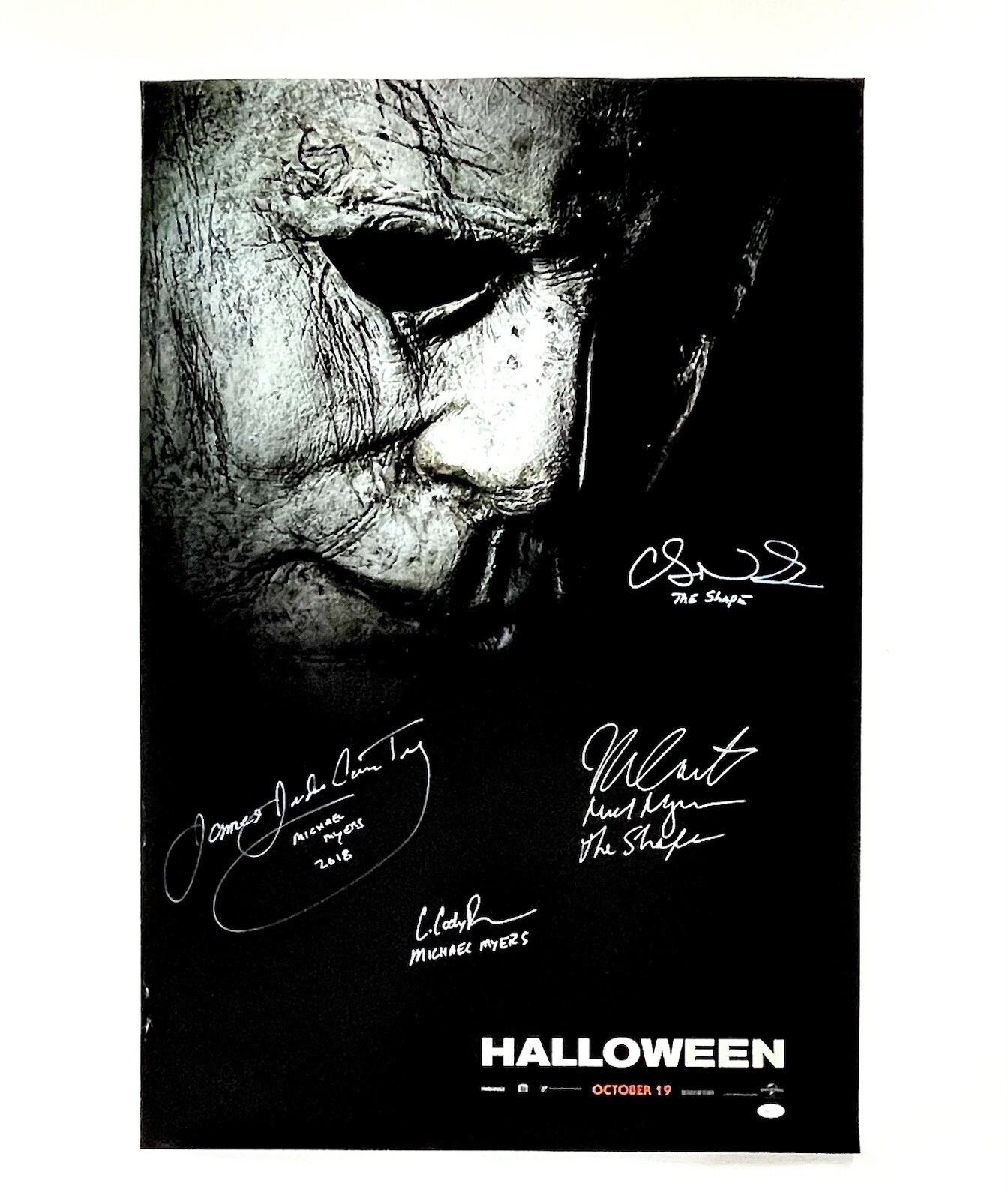 Halloween 2018 Cast Signed 1-Sheet Poster ALL 4 Michael Myers ...