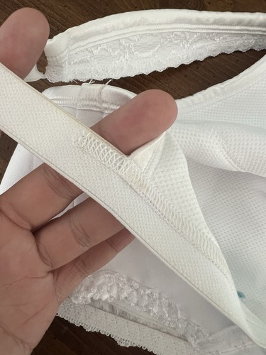 Playtex 18 Hour 4088 Breathable Comfort Lace Wirefree Bra White 42DD ...