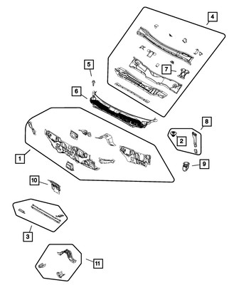 Genuine Mopar Cowl Plenum Drain Tube Assembly 5155706AB | eBay