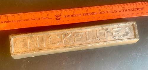 D. Staplin "NICKELITE" Babbitt Bar Ingot | eBay