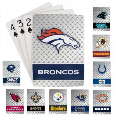 NFL Football Playing Cards (AFC/NFC)Diamond Plate/Logo Design *Select ...