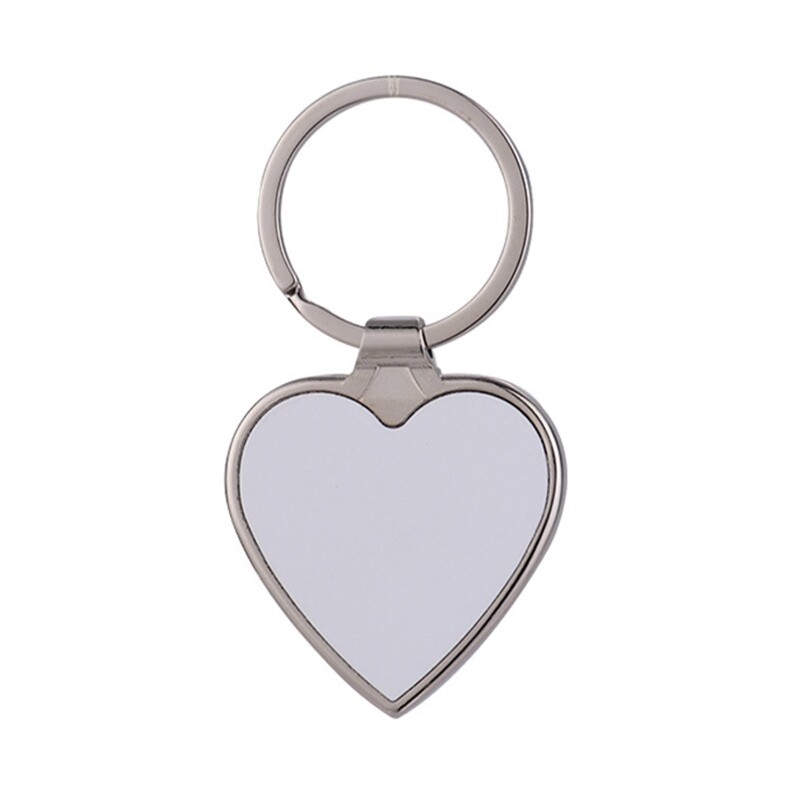 Thermal Transfer Blank Single Card Keychain Pendant Heart-shaped Round ...