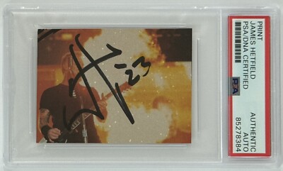 SIGNED James Hetfield Metallica Print Photo PSA DNA COA AUTOGRAPH ...