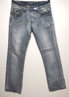Projek Raw Mens Blue Jeans faded Slim Fit 34Wx32 Straight ProjekRaw ...