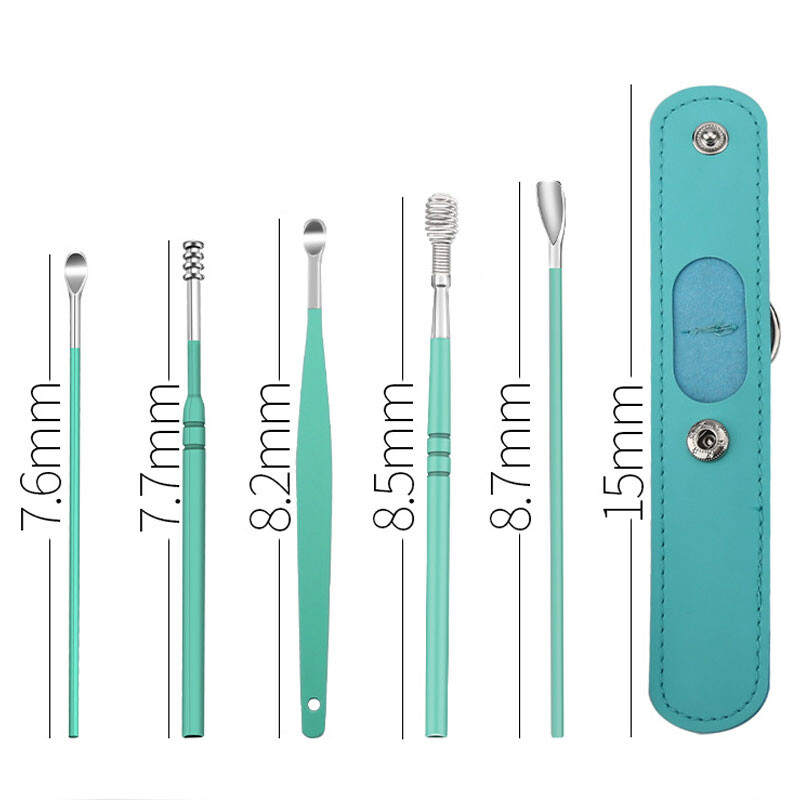 Ear Wax Remover Ear Clean Tool Spring Spiral Curette Ear Wax Picker ...