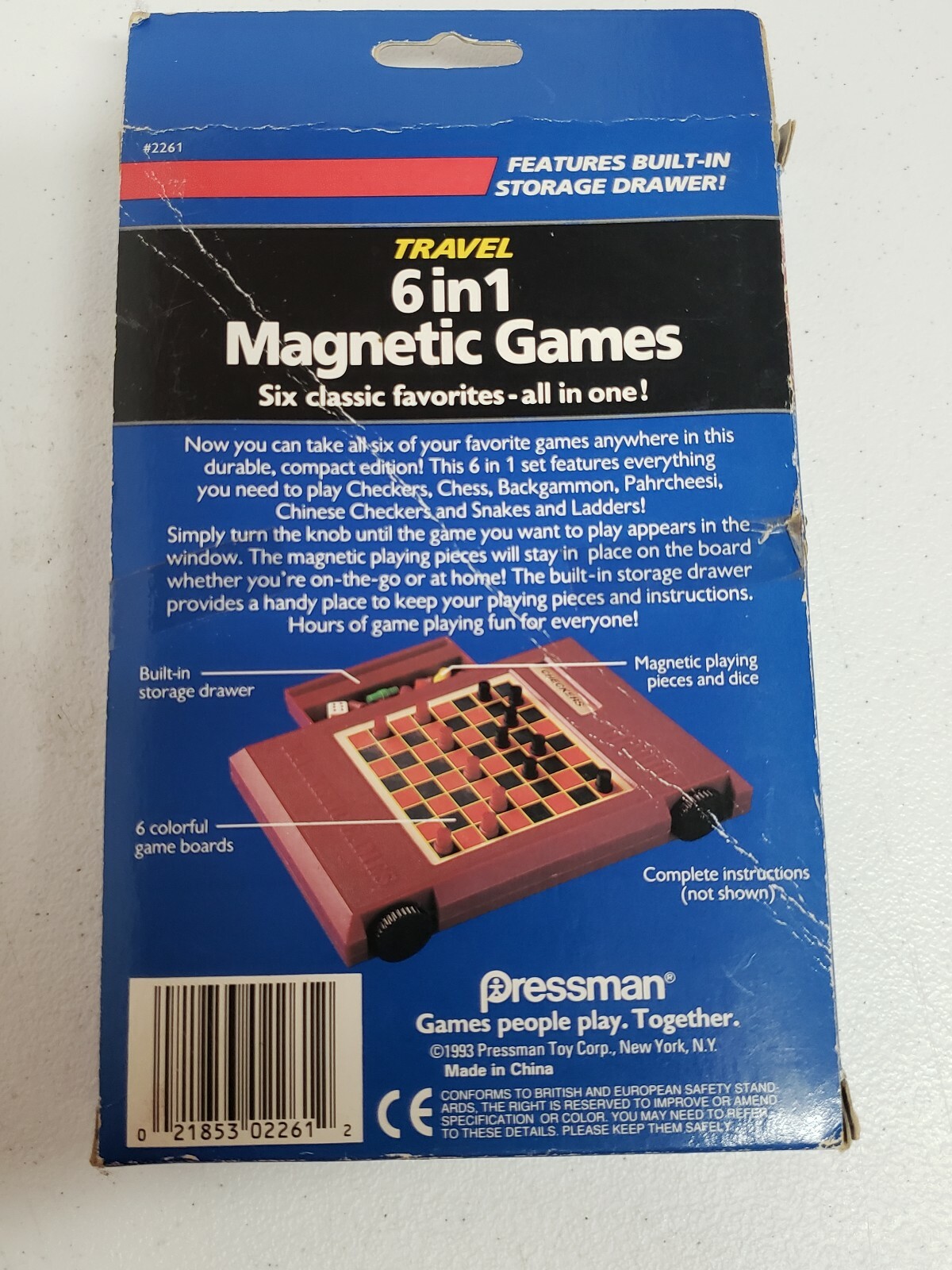 Pressman Games To Go 6 In 1 Magnetic Games -1998 Vintage Travel Toys As ...