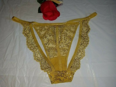 Victoria Secret Very Sexy Embroidery Eyelash Lace SHINNY String Bikini ...