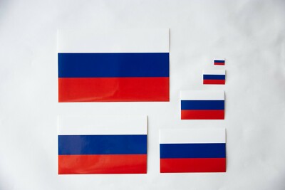 RUSSIA RUSSIAN FLAG STICKER *Choose your size* Adhesive Vinyl REAL ...