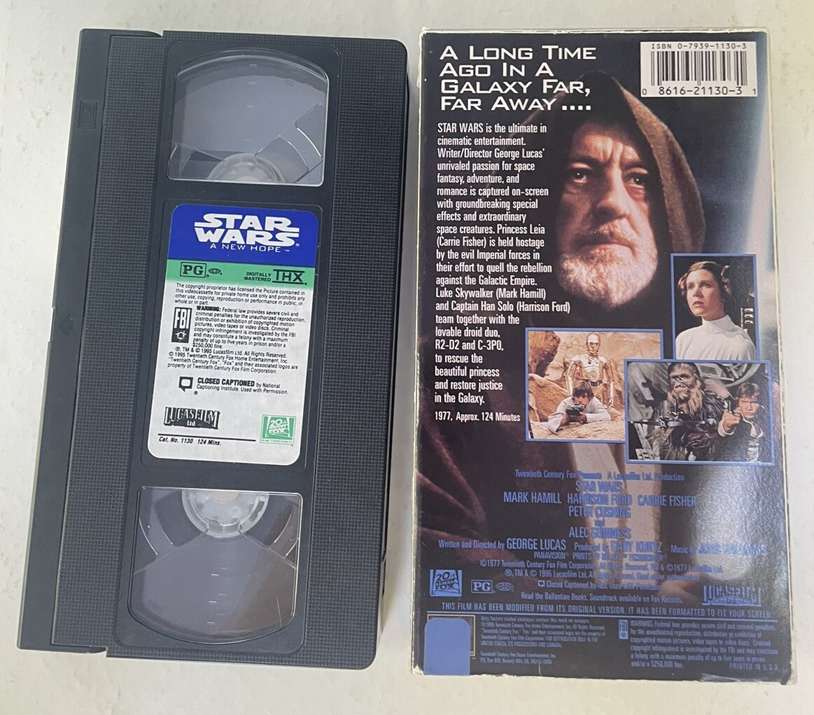 Star Wars: A New Hope (Lucasfilm 20th Century Fox VHS, 1995, Fully ...