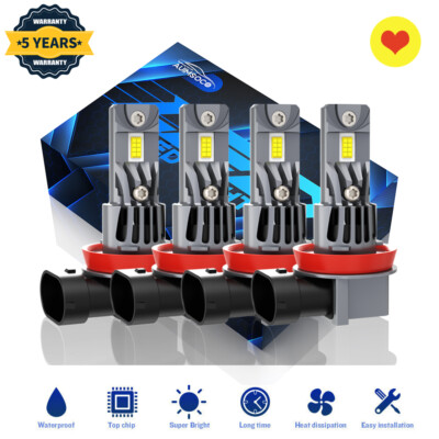 LED Headflight For Can-Am Defender HD5 HD8 HD10 Combo Bulbs H11+H11 ...