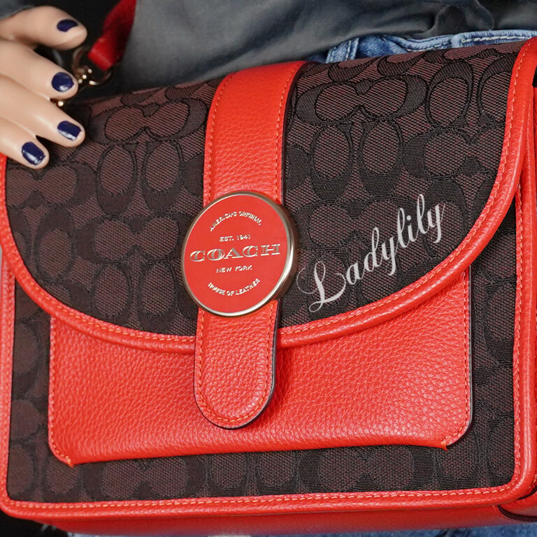 NWT Coach C8307 Lonnie Crossbody In Signature Jacquard And Pebble ...