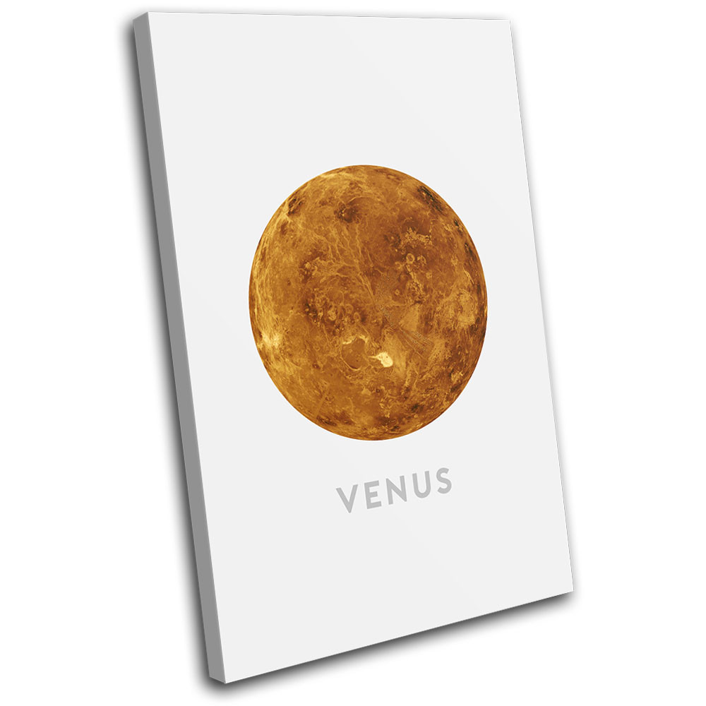 Planets Venus Modern Cosmos Space SINGLE CANVAS WALL ART Picture Print ...