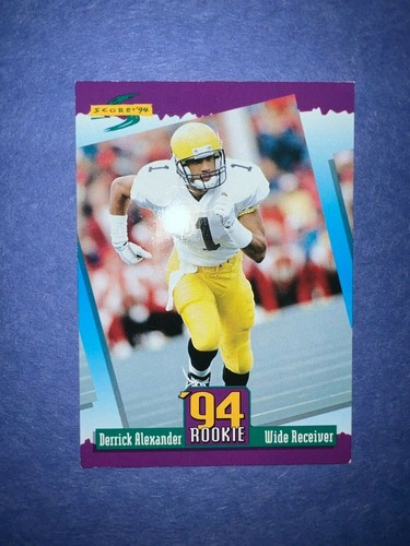 1994 SCORE BASE FOOTBALL CARD DERRICK ALEXANDER #281 RC BROWNS MICHIGAN ...