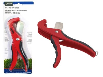 Orbit 26120 Poly Pipe Cutter 1-1/4'' w/Ergonomic Handle, Red/Black | eBay