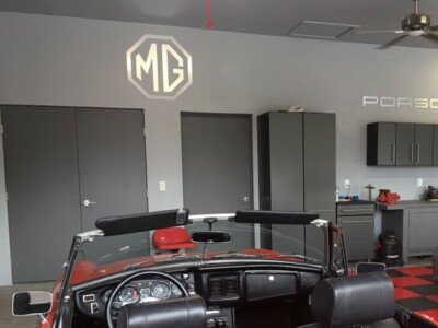 MG logo Garage Sign 30 inches tall Brushed Silver | eBay