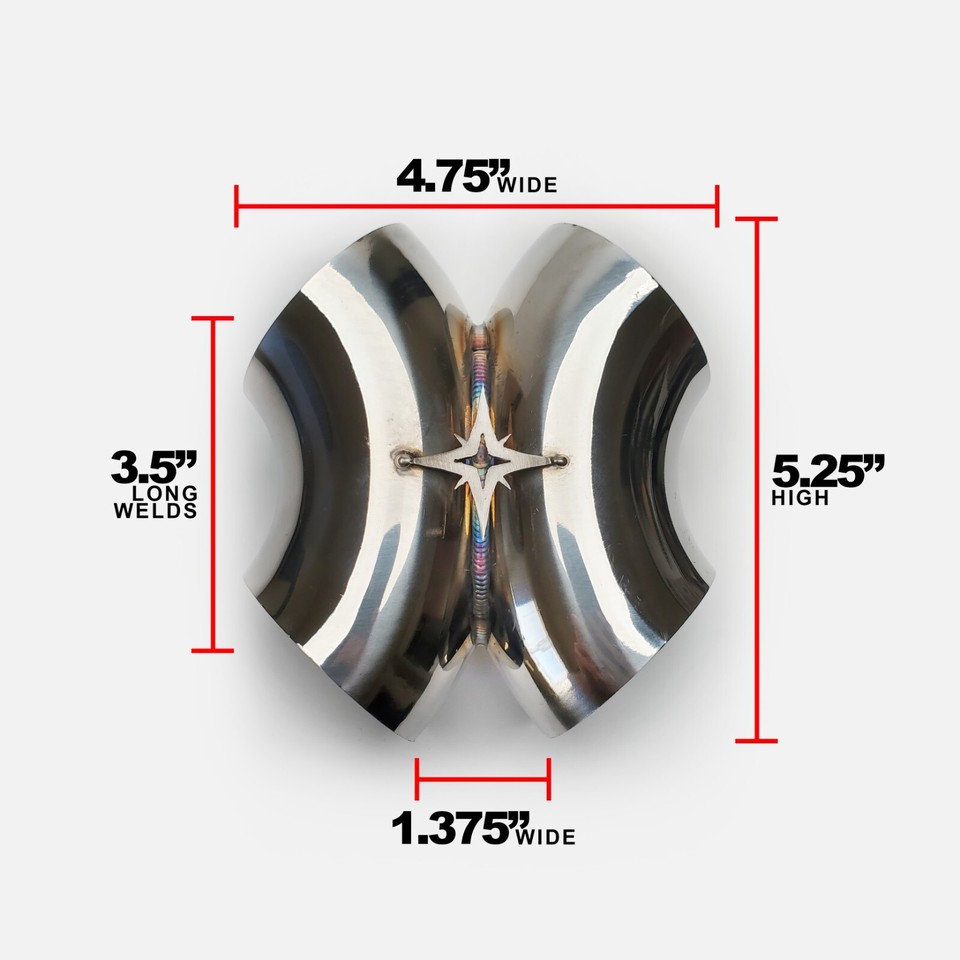 2.5" inch X-Pipe Crossover Pipe Xpipe for Catback Exhaust - 304 ...