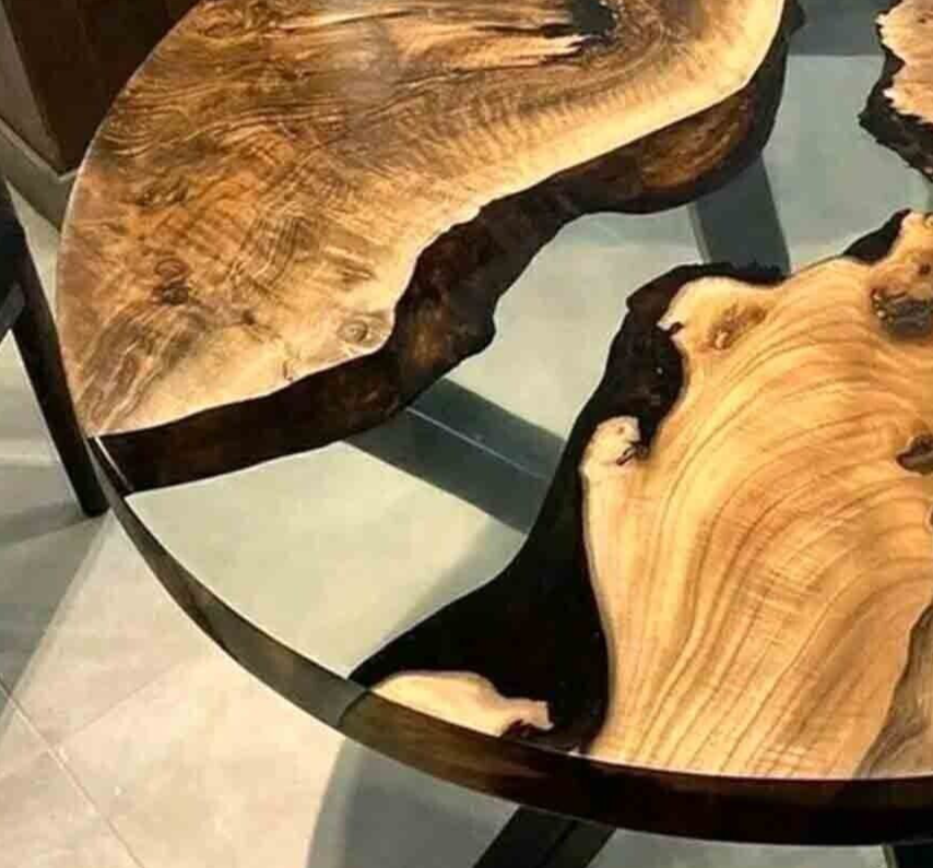 Live Edge Table, Round Epoxy Table, Wood Dining Table, Epoxy Resin ...