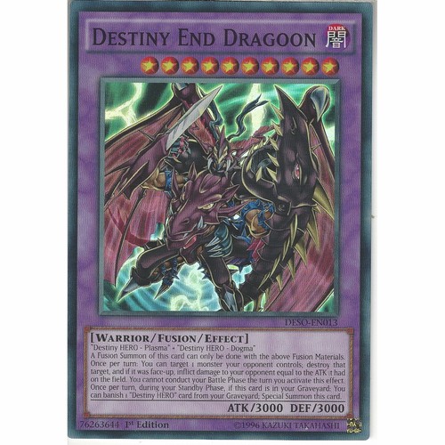 DESO-EN013 Destiny End Dragoon | 1st Edition Super Rare YuGiOh Trading ...