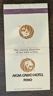 MGM Grand Hotel Reno "Matchcover" | eBay