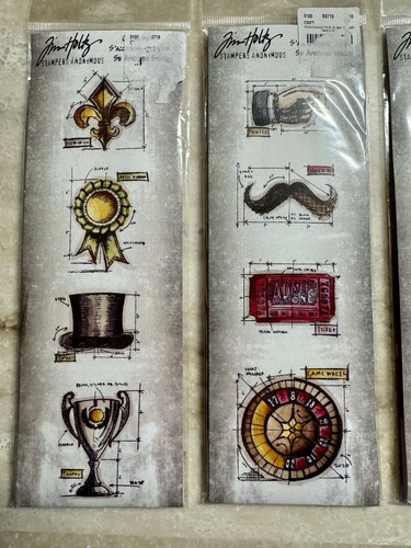 TIM HOLTZ Set Of 3 Cling Stamp Sets *RINGMASTER, NAUTICAL, HIGH SOCIETY ...