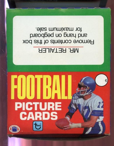 1981 Topps Football Card Set Rack Rak Pack Pack Box = 2 Wax Joe Montana ...