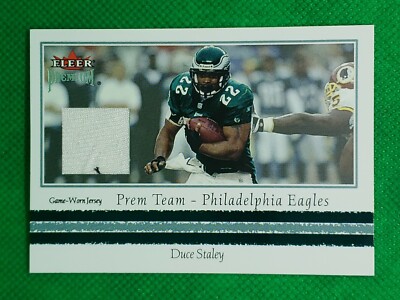Duce Staley 2002 Fleer Premium Prem Team Game Used Jersey ...