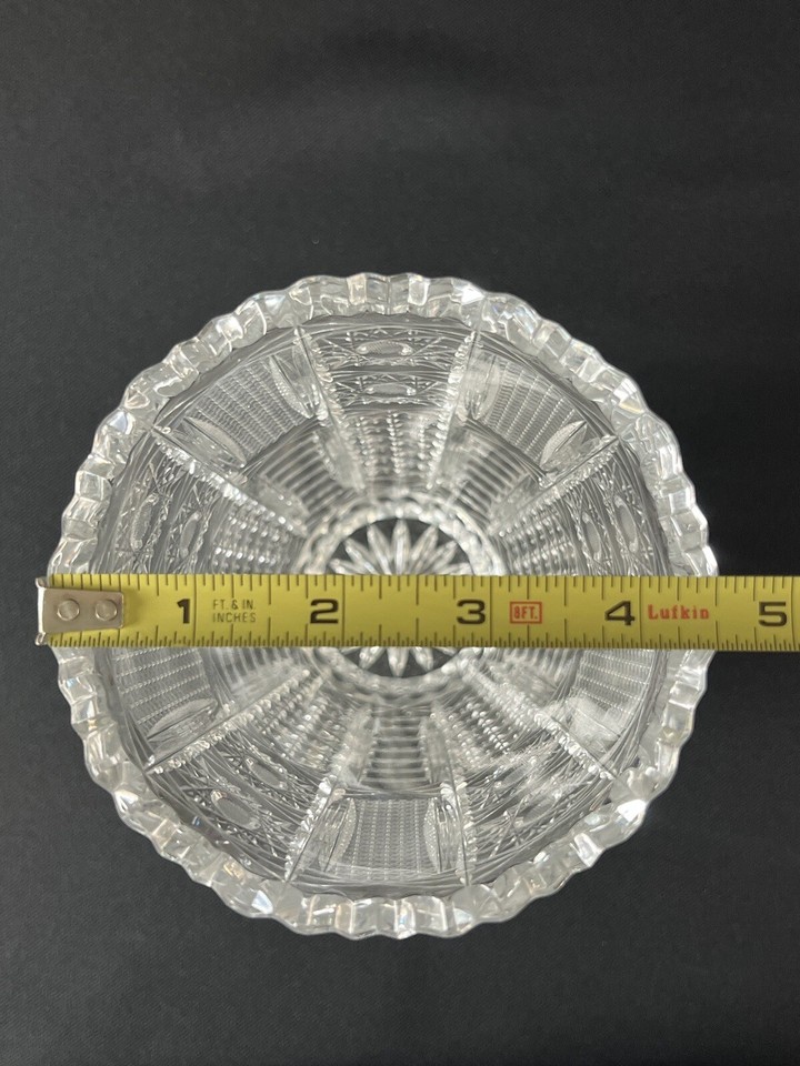 American Brilliant Period Hand-Cut Crystal Vase 1876-1916 | eBay