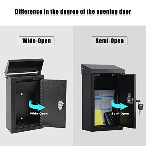 Wallmounted Key Drop Lock Box Automotive With Key Lock Metal Mailbox ...