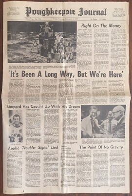 SHEPARD & MITCHELL WALK ON THE MOON - POUGHKEEPSIE JOURNAL NEWSPAPER ...