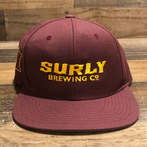Surly Brewing Hat Snapback Baseball Cap Mens Maroon Gold Minnesota ...