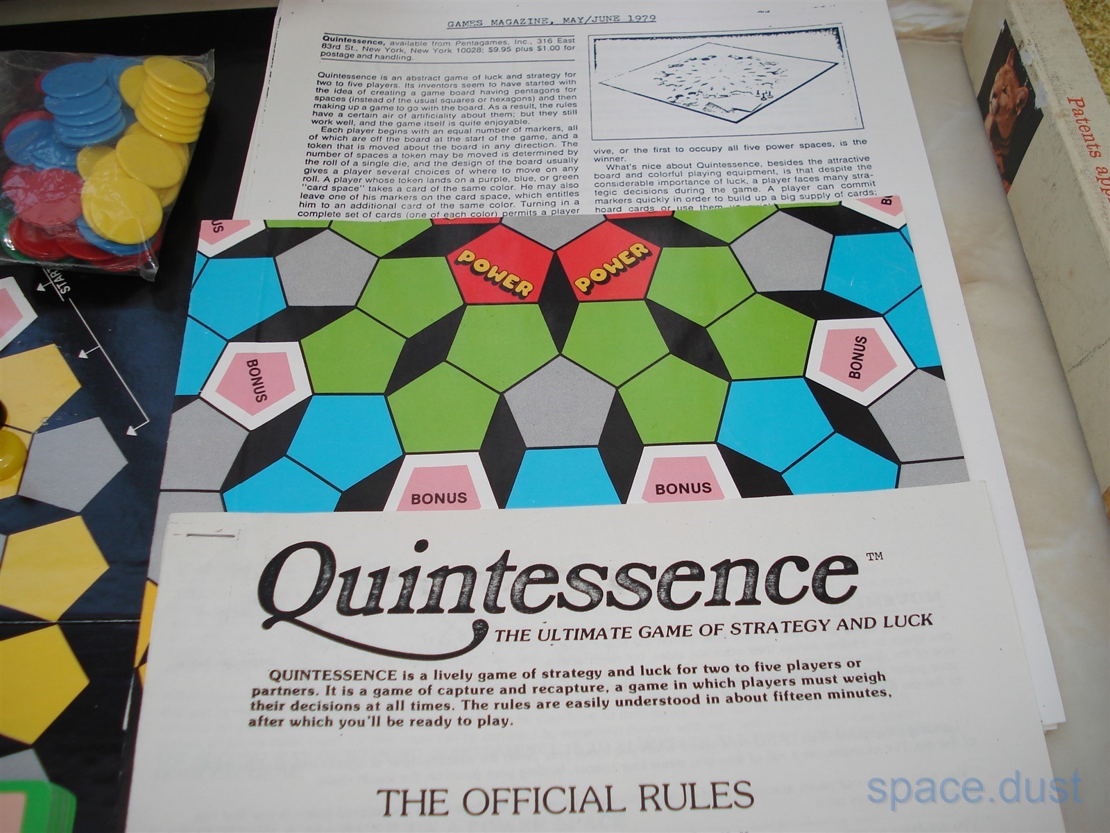 QUINTESSENCE GAME - QUINTESSENCE - 100% - RARE GAME - VINTAGE BOARD ...