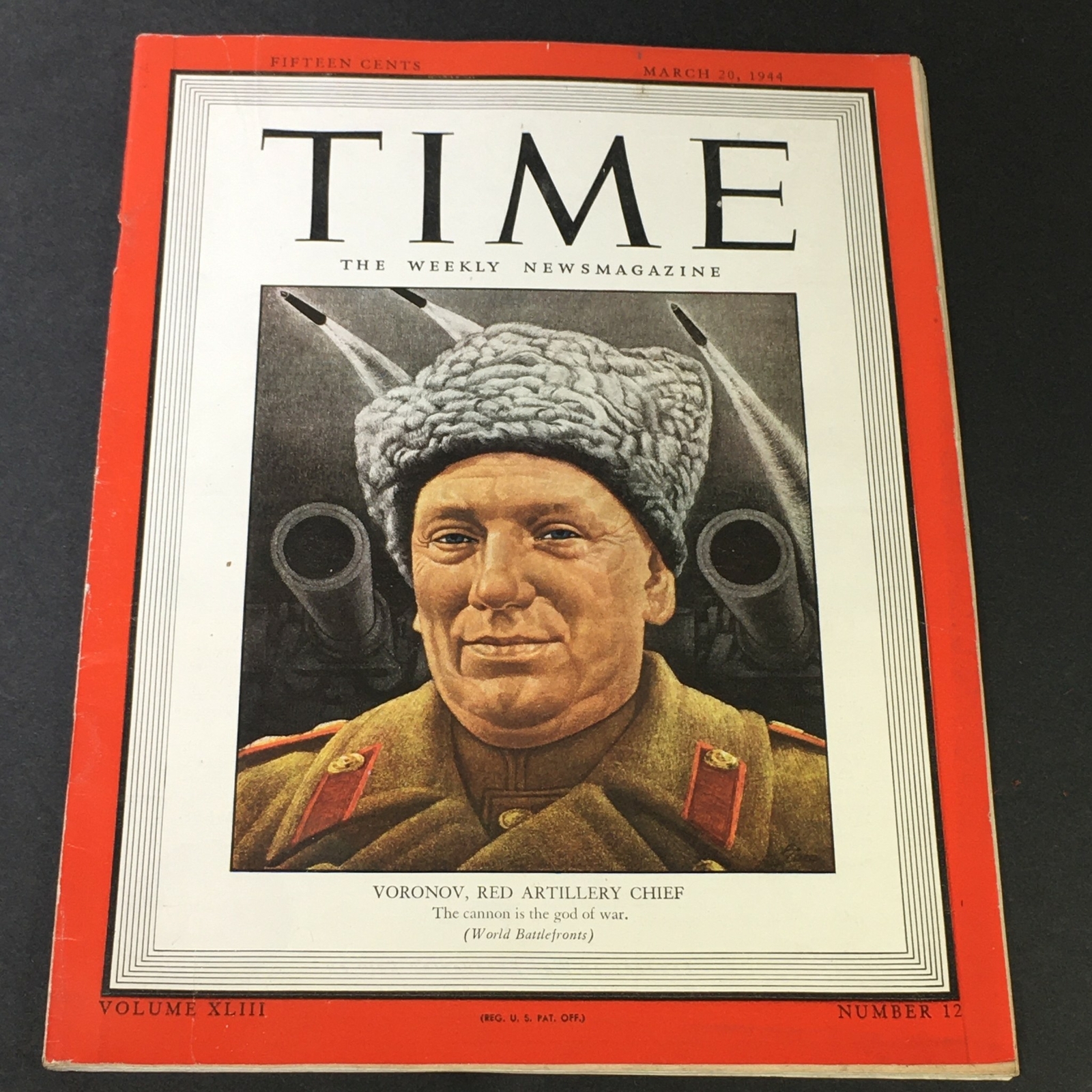 VTG Time Magazine Vol. 43 #12 March 20 1944 - Military Leader Nikolay ...