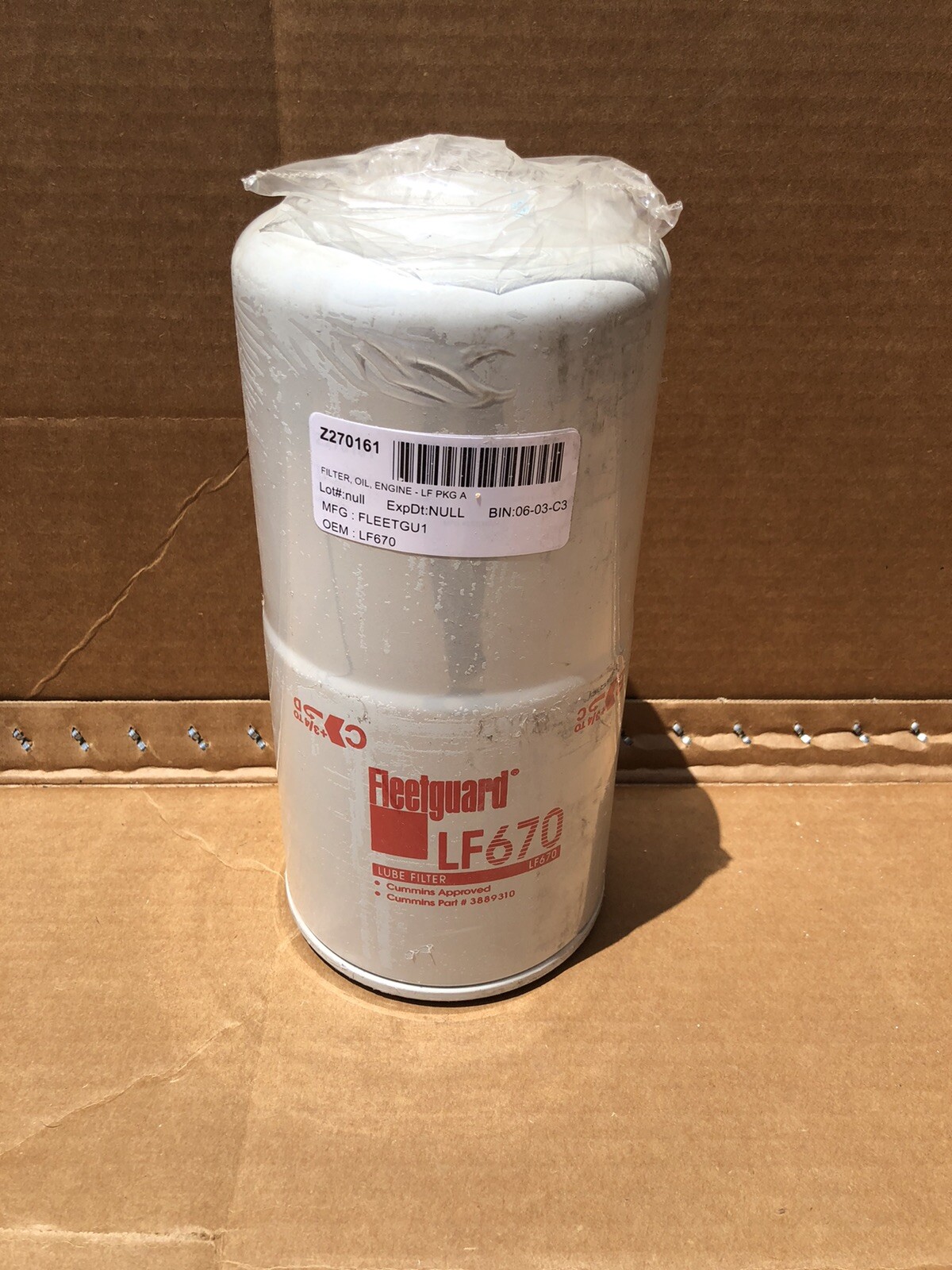 FLEETGUARD LF670 - cross reference oil filters | oilfilter ...