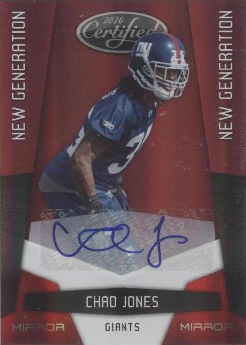 2010 Certified - New Generation Chad Jones #187 Mirror Red Signatures ...