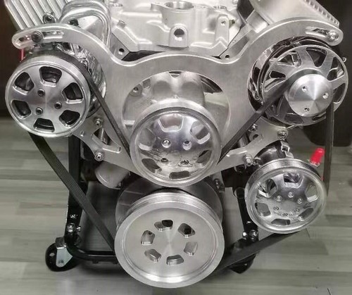 BBC Big Block Chevy 454 Billet Aluminum Serpentine Complete Engine Pulley Kit | Water Pump Pulley