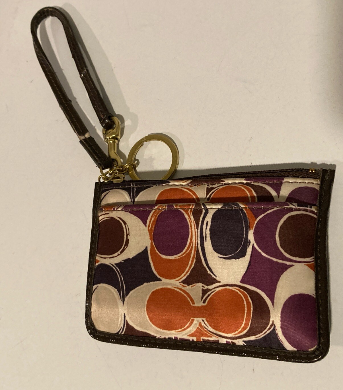 Coach Wallet Vntg Plum Patent Leather Card Coin Money… - Gem