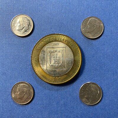 💰1/2 Troy oz Silver Rare Mexican Coin $100 Pesos 2003 KM#691 Mexico ...