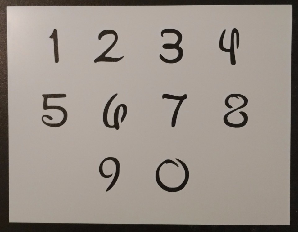 Disney Alphabet Letters Numbers 1.4" Font 11" x 8.5" Custom Stencil ...