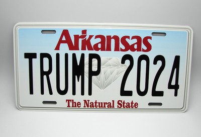 TRUMP 2024 ARKANSAS STATE METAL CAR LICENSE PLATE. TRUMP CAR LICENSE ...