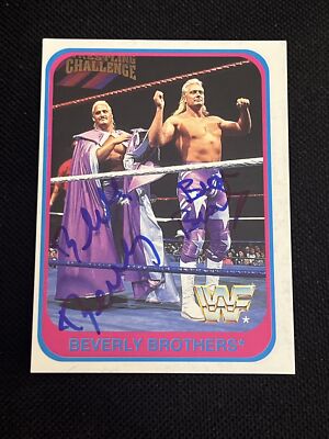 BEVERLY BROTHERS 1991 MERLIN WWF WRESTLING SIGNED AUTOGRAPHED CARD | eBay