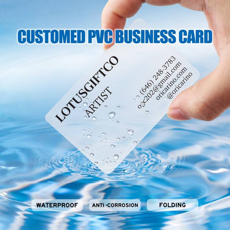 200 Custom Plastic Business Card Personalized Frosty Clear PVC Logo | eBay