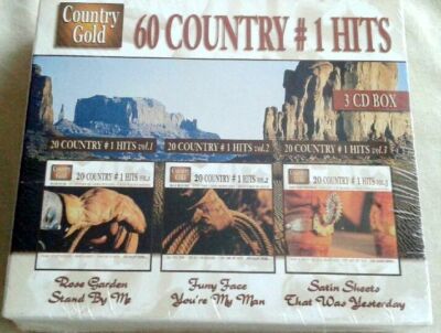 COUNTRY GOLD 60 COUNTRY #1 HITS-VARIOUS ARTISTS-3CD BOX SET FACTORY ...