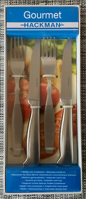 Hackman Finland Knife and Fork (2+2) set Meat Pizzacutlery Mat ...